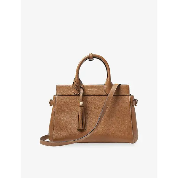ASPINAL OF LONDON Savannah Leather Tote Bag - Tan