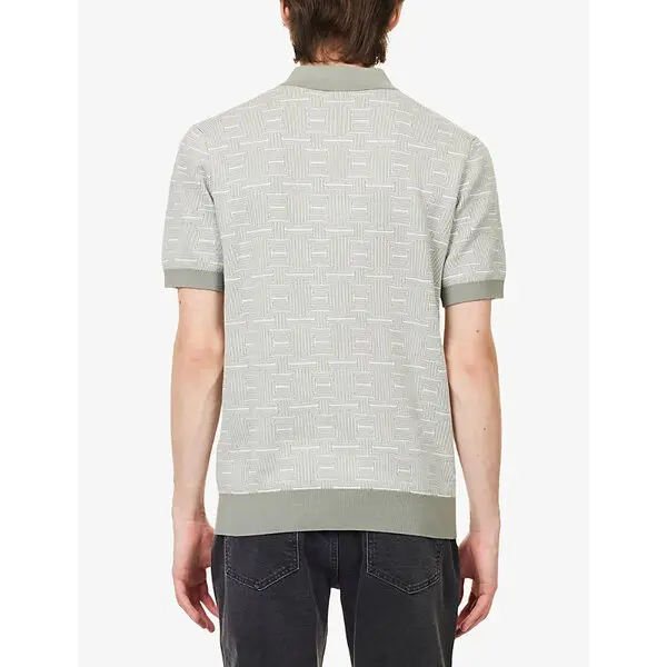 ARNE Este Pattern Cotton Polo Shirt Xxl