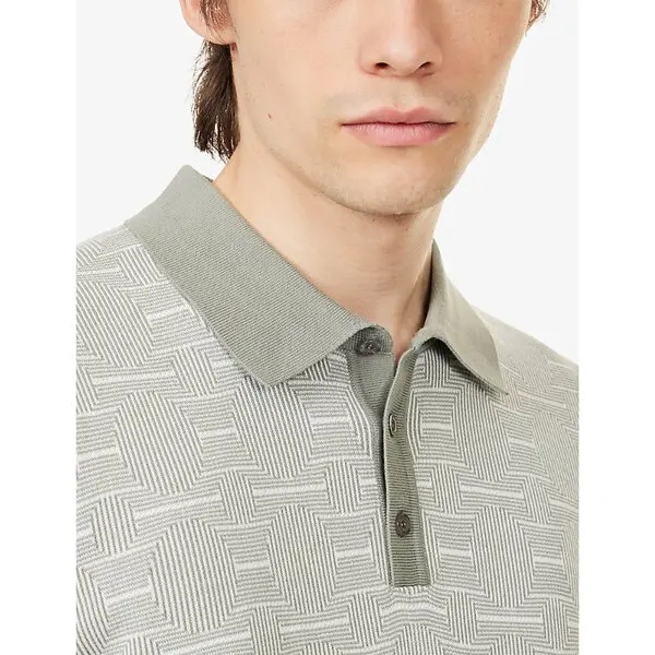 ARNE Este Pattern Cotton Polo Shirt Xxl