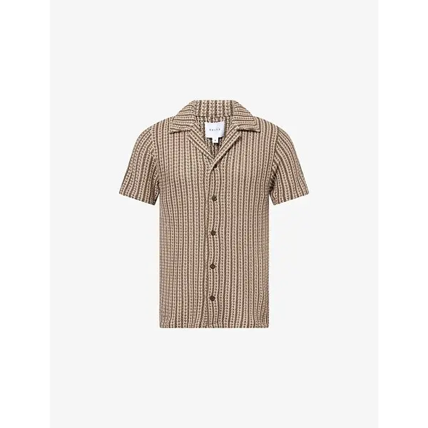 RAITH Salvador Camp-collar Knit-cotton Shirt - Khaki/sand