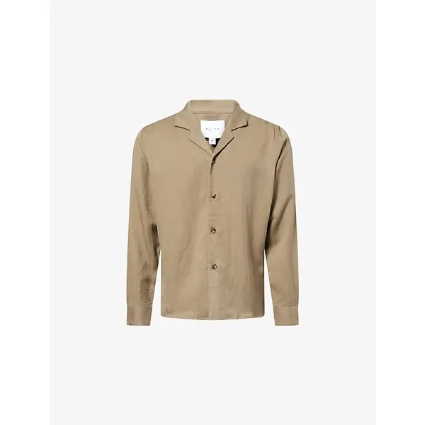 RAITH Sergio Spread-collar Woven Shirt - Khaki