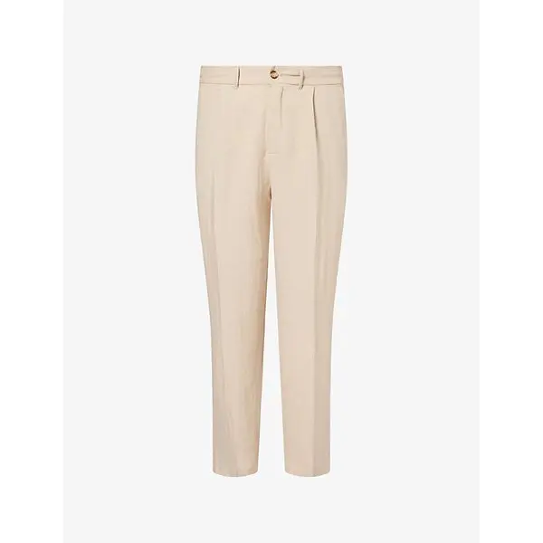 RAITH Helio Pleat Relaxed Woven Trousers - Beige