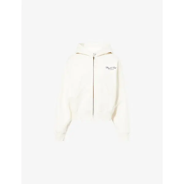 Sporty & Rich Vendome Zip Cotton-jersey Hoody