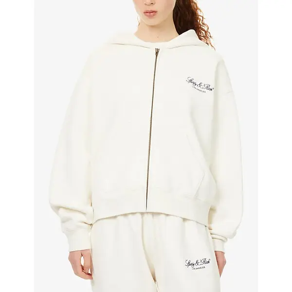 Sporty & Rich Vendome Zip Cotton-jersey Hoody
