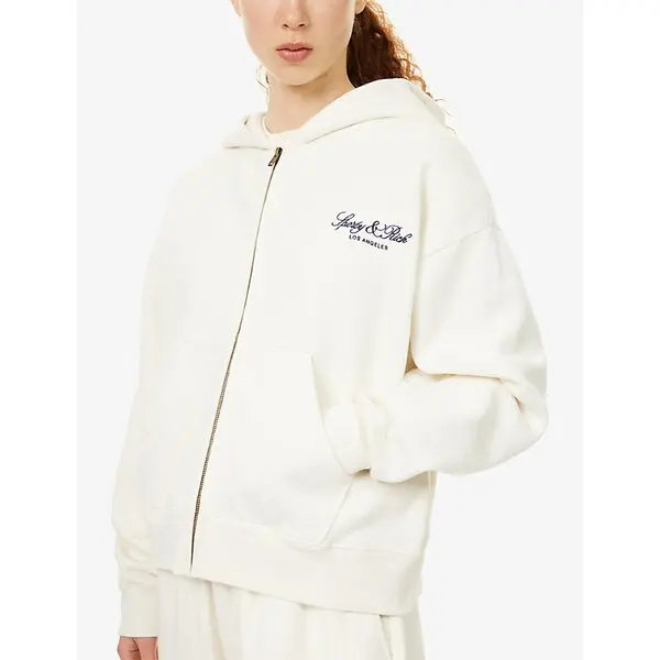 Sporty & Rich Vendome Zip Cotton-jersey Hoody