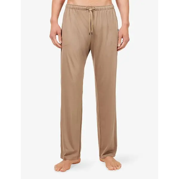 Derek Rose Basel Lounge Modal-jersey Trousers - Brown