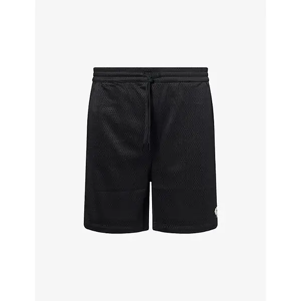 LES DEUX Brand-patch Mesh Shorts - Tap Shoe Black