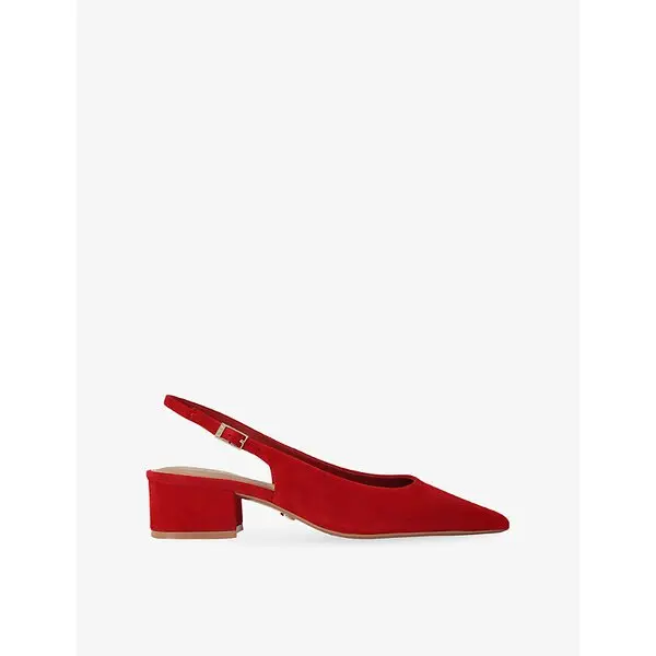 Carvela Armonia Suede Slingback Courts - Red