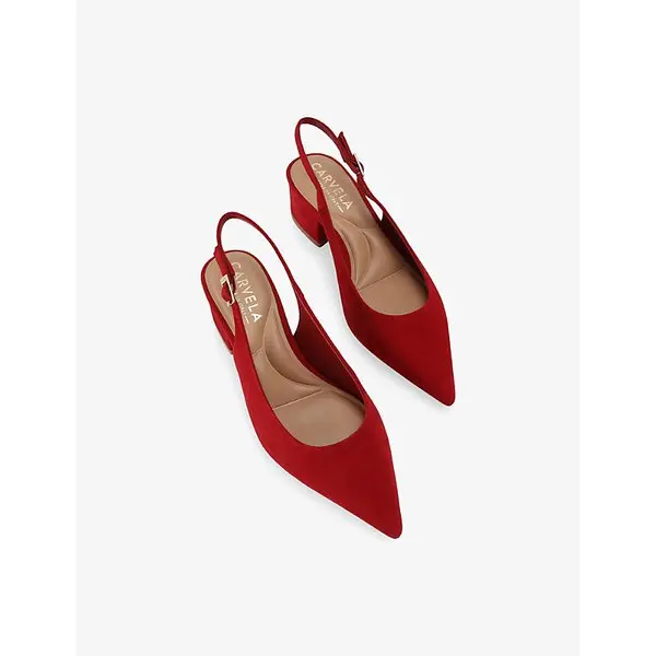 Carvela Armonia Suede Slingback Courts - Red