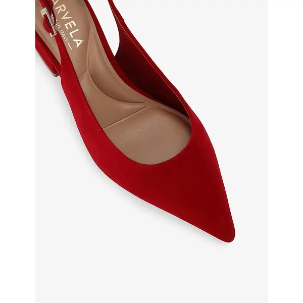 Carvela Armonia Suede Slingback Courts - Red