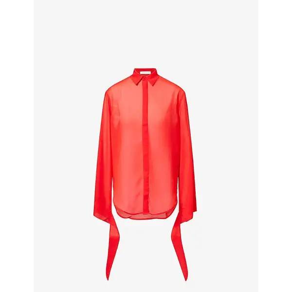 THE FRANKIE SHOP Verlin Sheer Chiffon Shirt