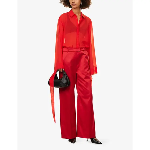 THE FRANKIE SHOP Verlin Sheer Chiffon Shirt