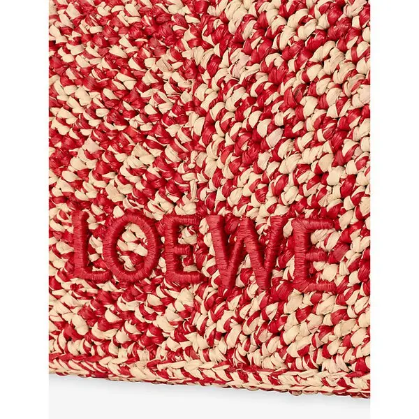 Loewe Cala Raffia Mini Bag - Red
