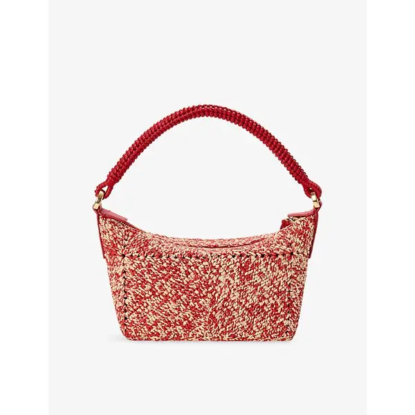 Loewe Cala Raffia Mini Bag - Red