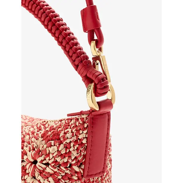 Loewe Cala Raffia Mini Bag - Red