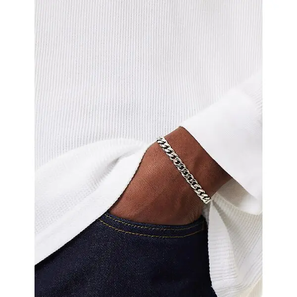 Emanuele Bicocchi Sterling Chain Bracelet With Roses Clasp