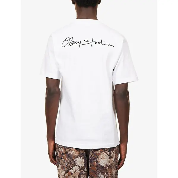 Obey Palm Graphic-print Cotton T-shirt
