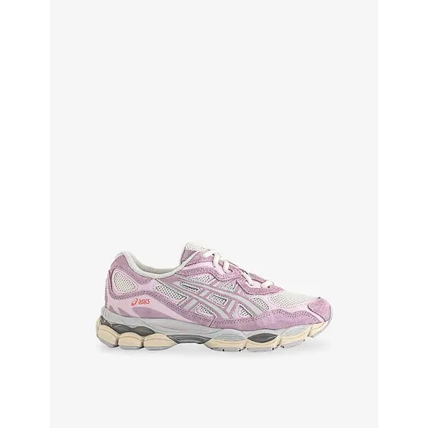 Asics Gel-nyc Mesh And Suede Low-top Trainers - Cream Rose Water