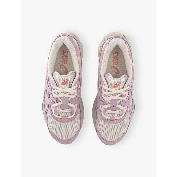Asics Gel-nyc Mesh And Suede Low-top Trainers - Cream Rose Water