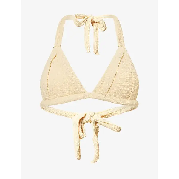 Monday Swimwear Morocco Triangle-cup Bikini Top - Raffia Crinkle