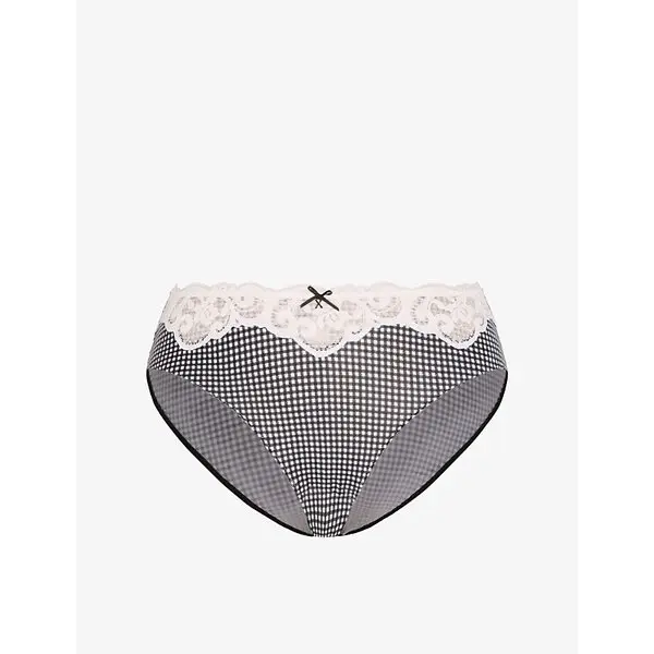 SAVAGE X FENTY Swirly Girly Hipster Briefs - Blk Cavi Chck Effect Prt