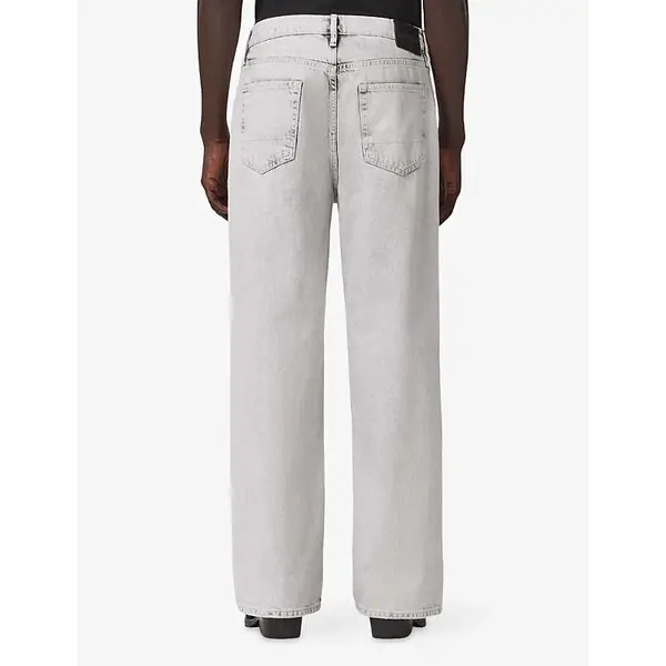 ALLSAINTS Lenny Wide-leg Bleached Denim Jeans - Bleached Grey