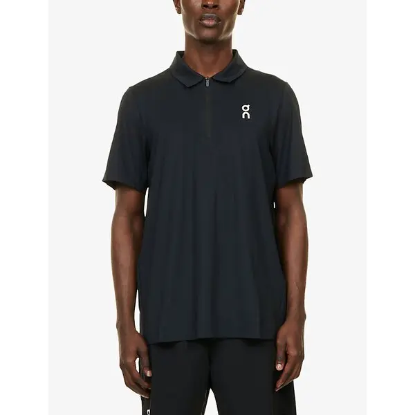 On Court Quarter-zip Stretch-woven Polo Top