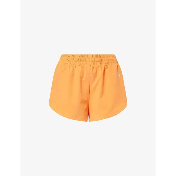 GYMSHARK Interval High Leg Woven Track Shorts - Gs Dayglow Peach