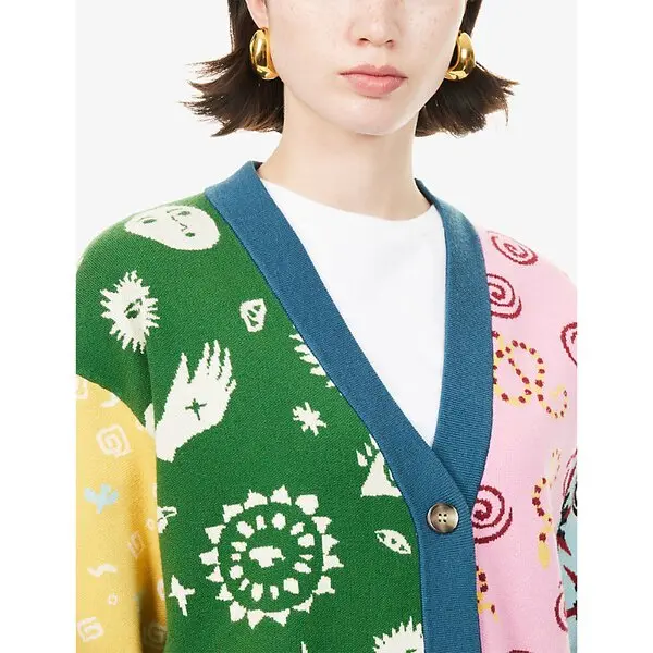 NEVER FULLY DRESSED Martha Woven-knit Cardigan