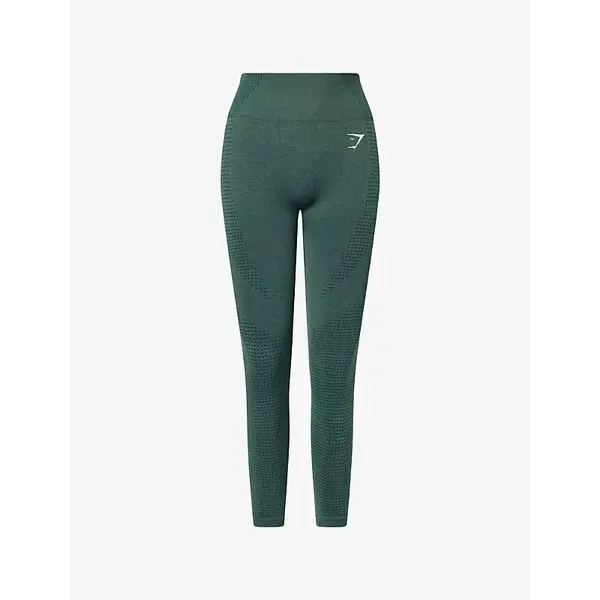 GYMSHARK Vital Seamless 2.0 Gym Leggings - Obsidian Green Marl