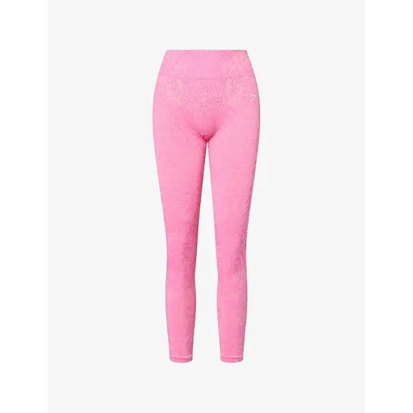 GYMSHARK Adapt Animal X Whitney Leggings - Electric Pink/srbet Yllw