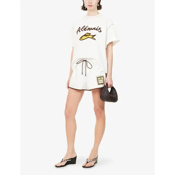 ALEMAIS Cotton Shorts With Brand Patch