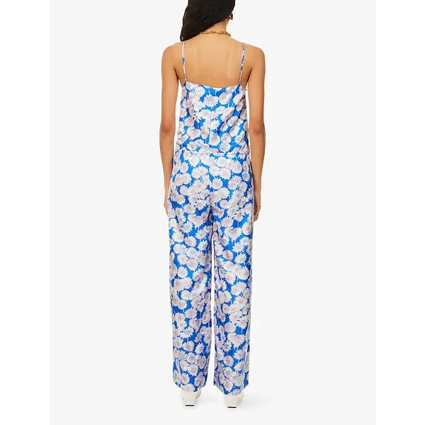 Stella McCartney Daisy Print Silk Jumpsuit