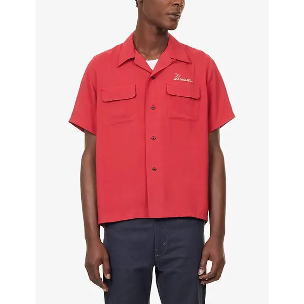 Visvim Judd Short-sleeve Rayon Shirt - Red