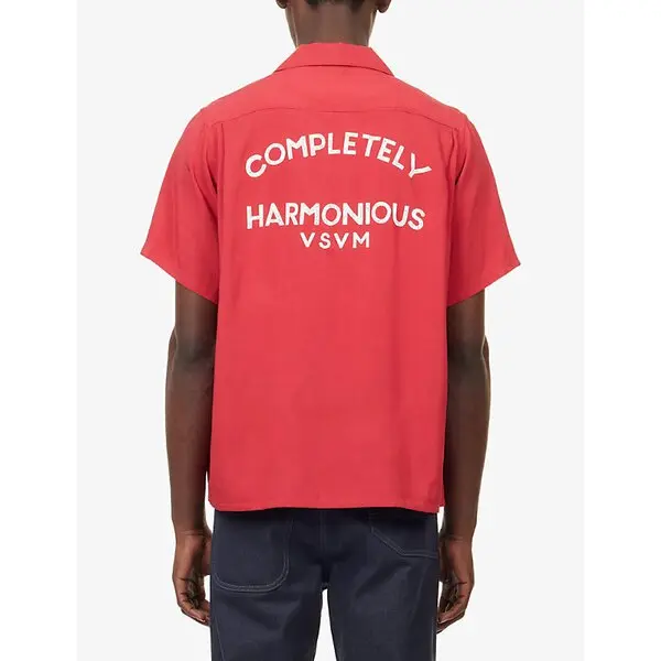 Visvim Judd Short-sleeve Rayon Shirt - Red