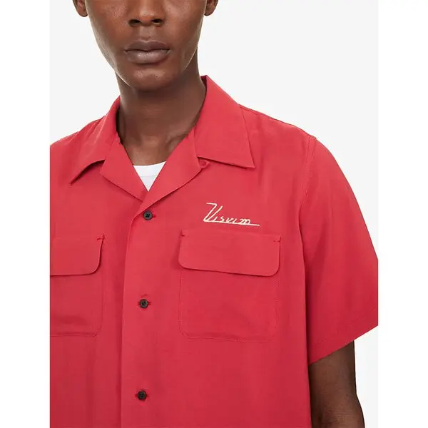 Visvim Judd Short-sleeve Rayon Shirt - Red