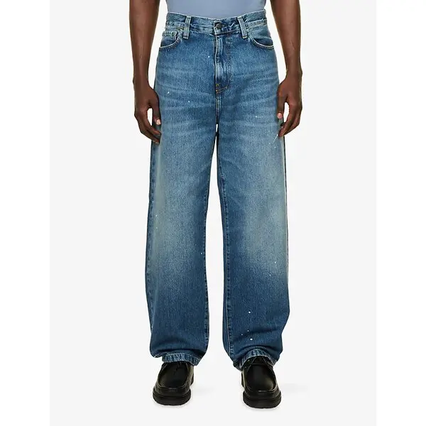 Carhartt Work In Progress Landon Paint-splatter Denim Jeans - Blue