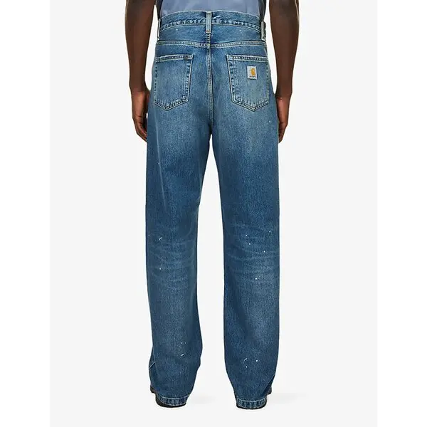 Carhartt Work In Progress Landon Paint-splatter Denim Jeans - Blue