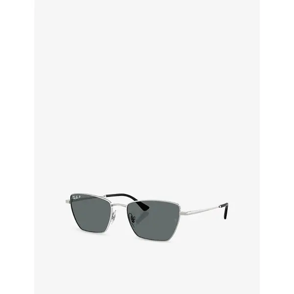 Ray-ban Irregular Frame Metal Sunglasses - Silver