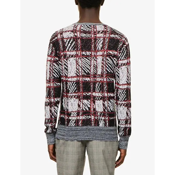 VIVIENNE WESTWOOD Scribble Check Wool-blend Jumper - Black
