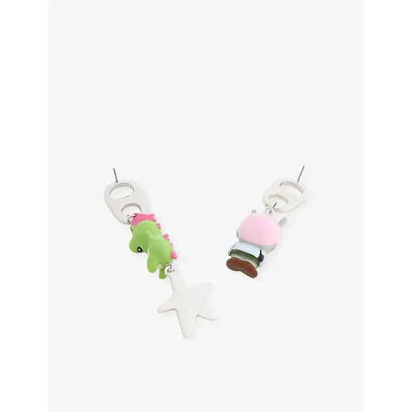 COACH Mismatched Charm Metal Earrings