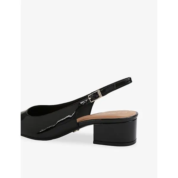 Carvela Harmonia Patent Leather Slingback Courts - Black