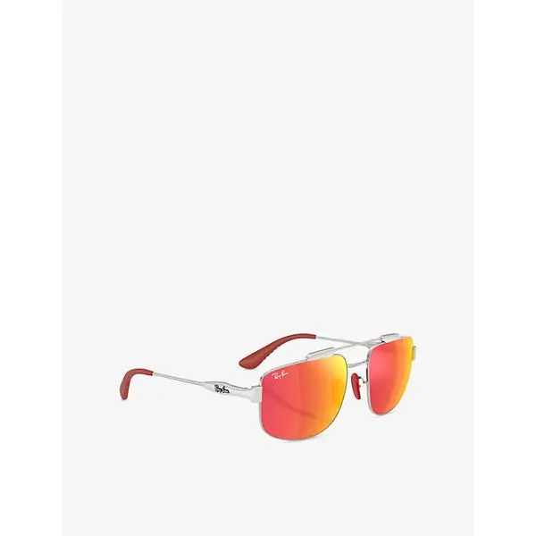 Ray-ban Square Frame Metal Sunglasses - Silver
