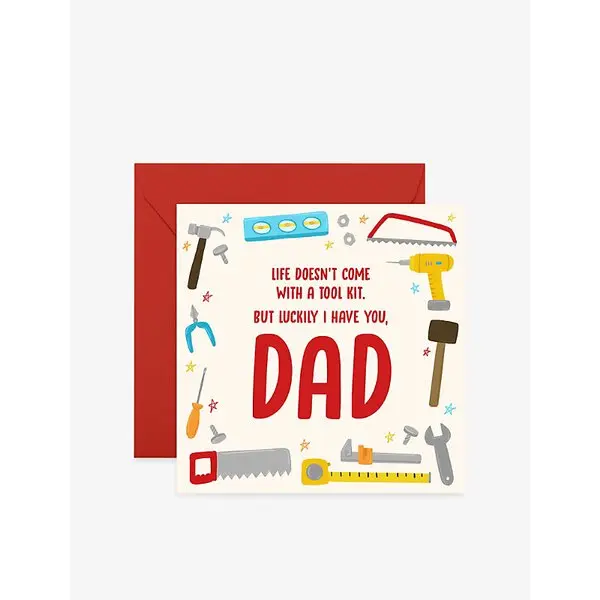 CENTRAL 23 Dad Tool Kit Greetings Card 14.5cm X 14.5cm - One-color