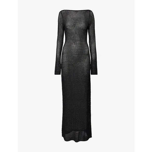 Monday Swimwear Bodrum Crochet-lace Maxi Dress - Black Lace Crochet
