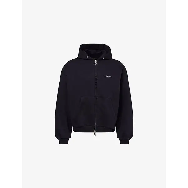 COLE BUXTON Surf Embroidered-logo Cotton Hoodie - Vintage Navy