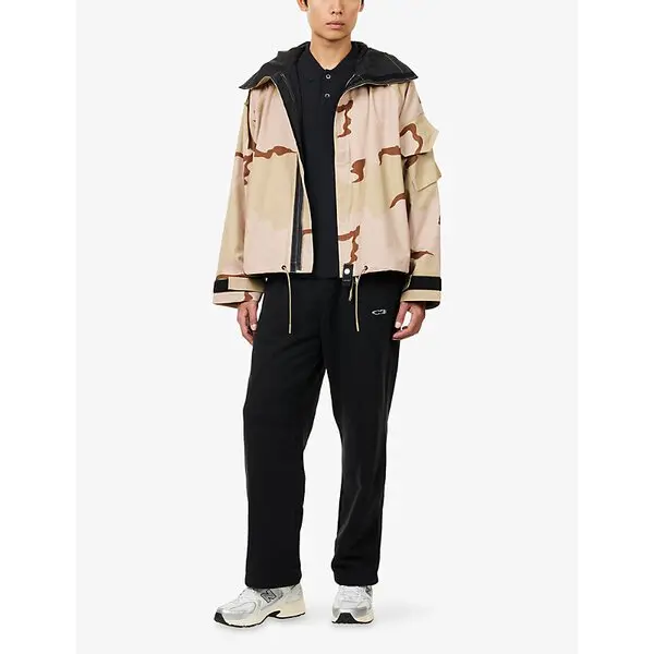 COLE BUXTON Camouflage Hooded Cotton-blend Jacket