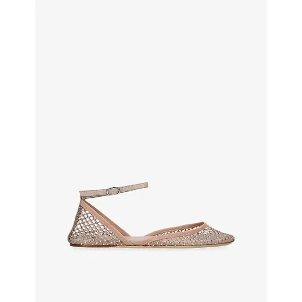 Christopher Esber Minette Mesh Ballet Flats - Blush