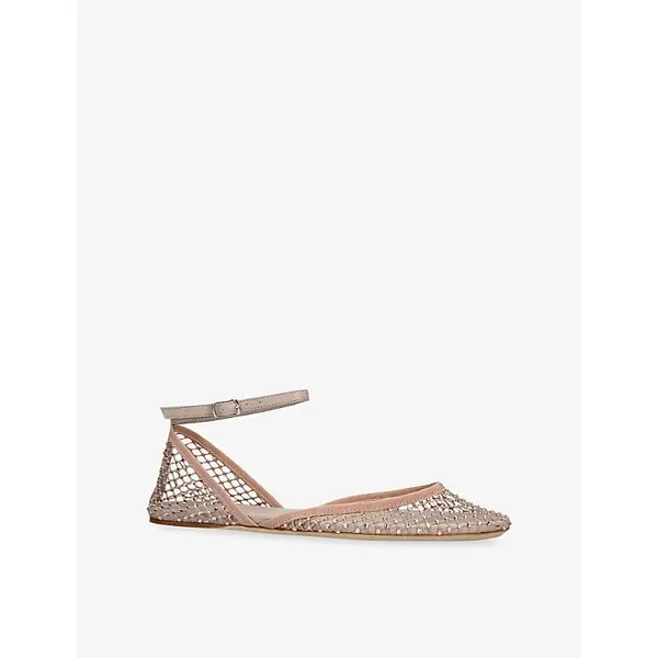 Christopher Esber Minette Mesh Ballet Flats - Blush