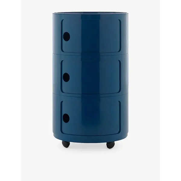 KARTELL Componibili Big Tier 3-drawer Storage Unit 69.5cm - Blue